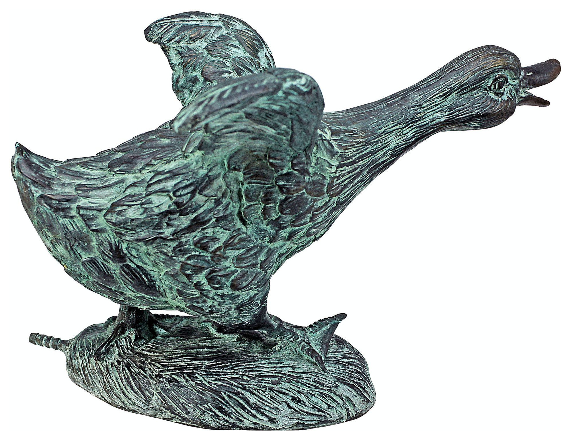 Running Bronze Duck, 7 "W X 13"D X 7.5"H X 7lbs - Farmhouse - Outdoor ...