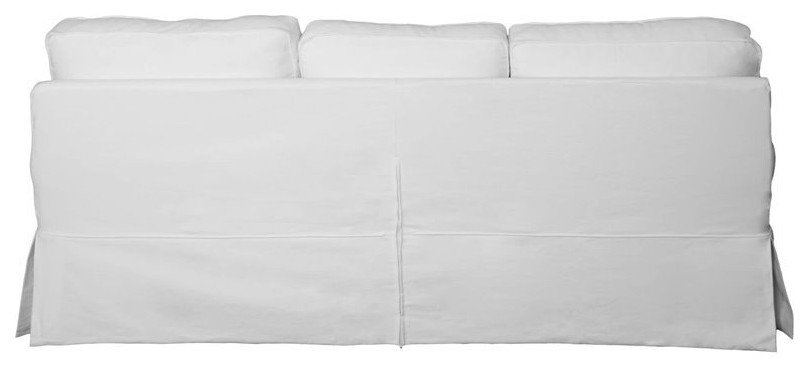 Sunset Trading Horizon Cotton Slipcover Reversible Chaise Sleeper Sofa in White - Farmhouse ...