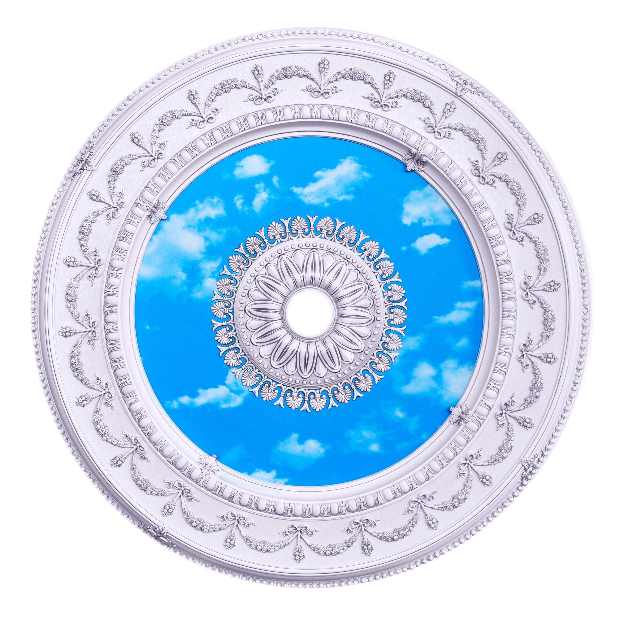 Artistry Lighting, Round 60" Classic White Ceiling Medallion (ART15-CQ ...