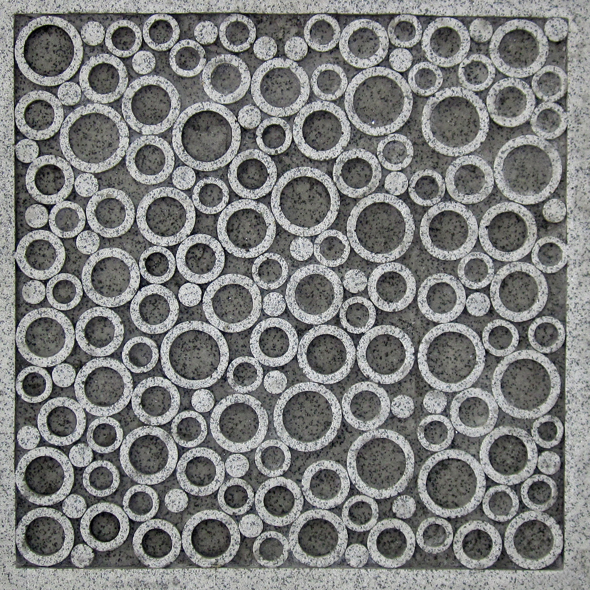 Transitional Sandstone Wall Decor with Bubble Pattern, Small, Gray ...