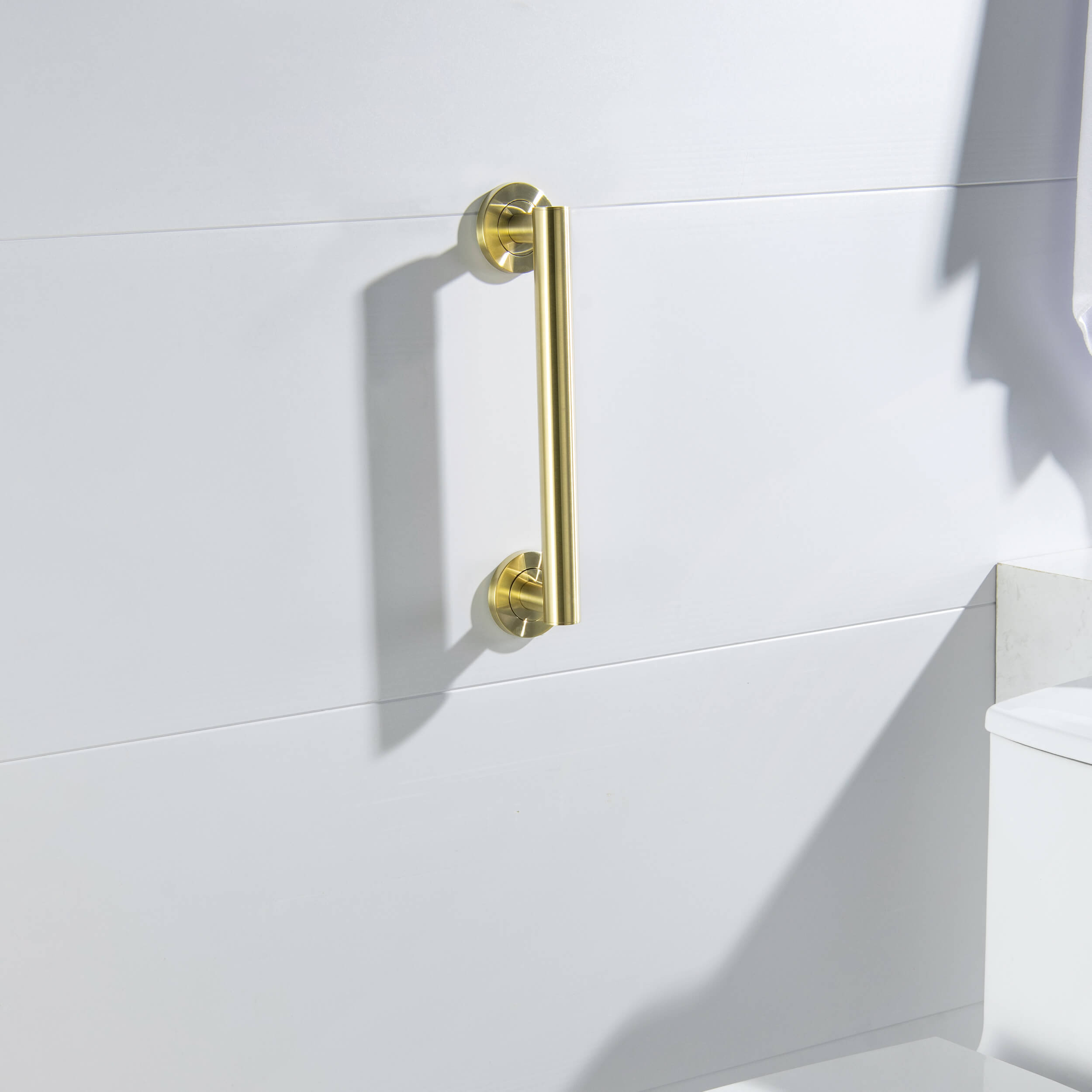 12" Stainless Steel Bathroom Safety Grab Bar - Contemporary - Grab Bars ...