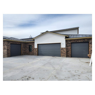 Graphite Carriage House Style Garage Doors - Transitional - Garage ...
