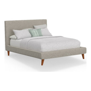 Alpine Furniture Britney Standard King Upholstered Platform Bed in ...