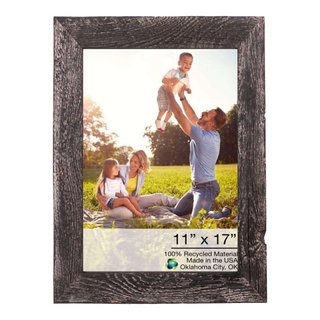 11" X 17" Rustic Farmhouse Rustic Black Wood Frame - Rustic - Picture ...