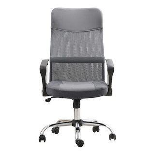 Elegant Decor Script Mesh Office Chair, Gray - Contemporary - Office ...