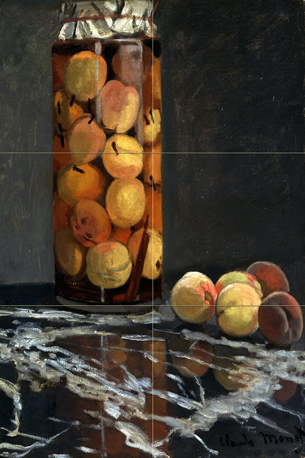 Tile Mural Still life fruit peach pot Bathroom Backsplash, 4.25 ...