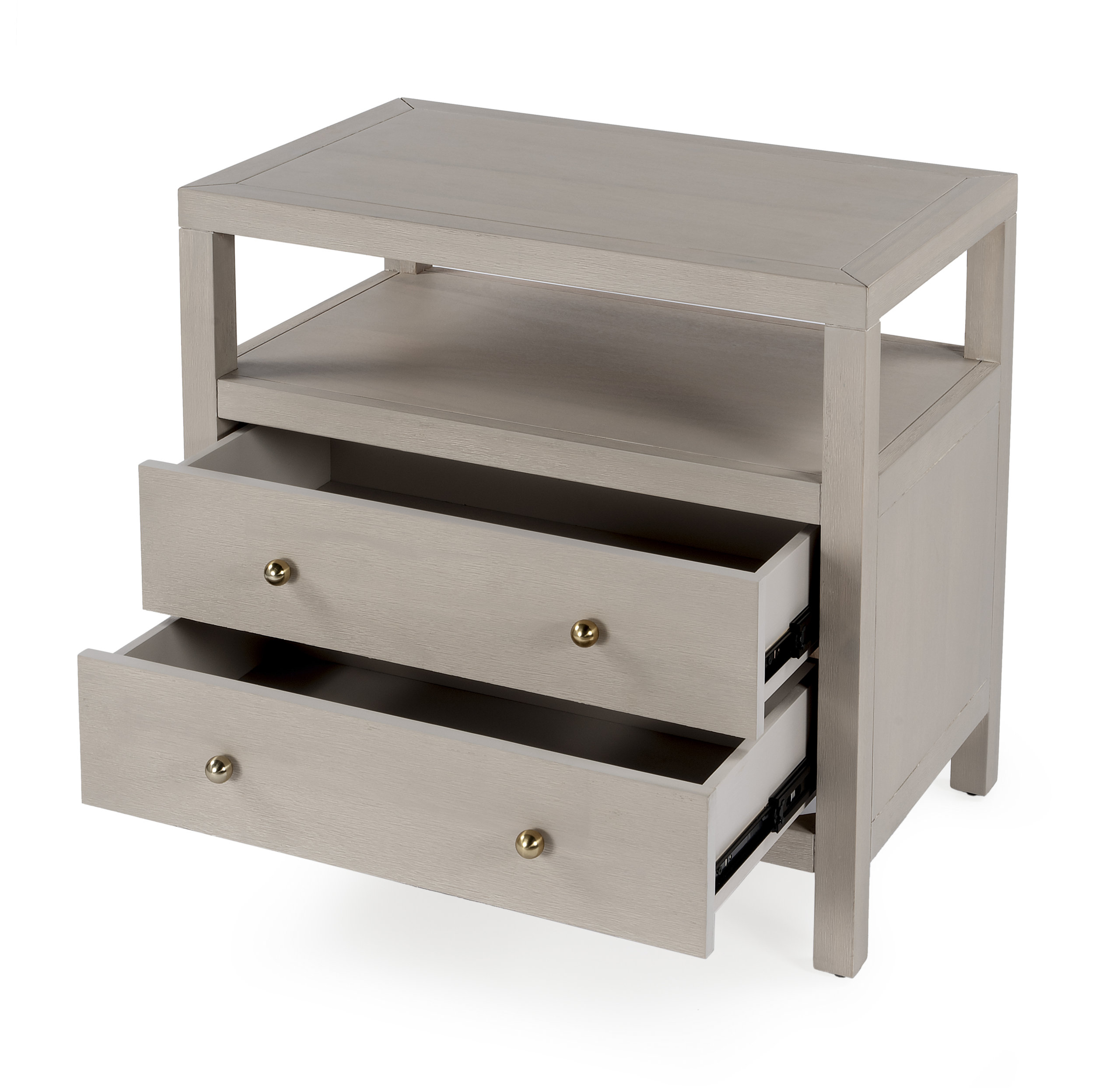 Nora 2-Drawer Wood Wide Nightstand - Transitional - Nightstands And Bedside Tables - by Butler ...