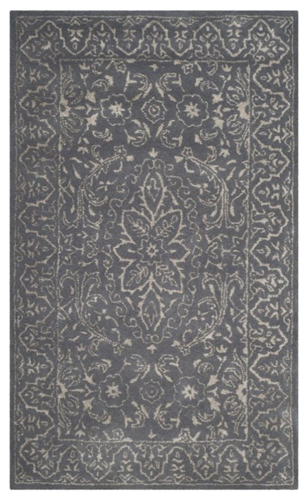Safavieh Glamour 4' X 6' Hand Tufted Wool Pile Rug in Steel and Blue, 4 ...