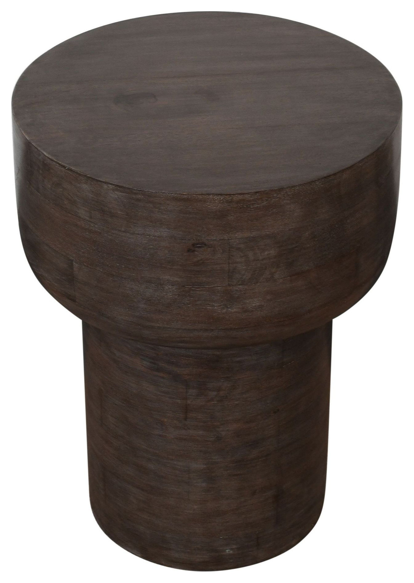 Hendrick Mango Wood Side Table, Brown - Transitional - Side Tables And ...