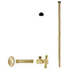 Supply Kit - 1/2" Ips X 3/8" Od X 15" Corrugated In Polished Brass ...