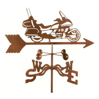 Touring Motorcycle Weathervane With Garden Mount - Contemporary ...