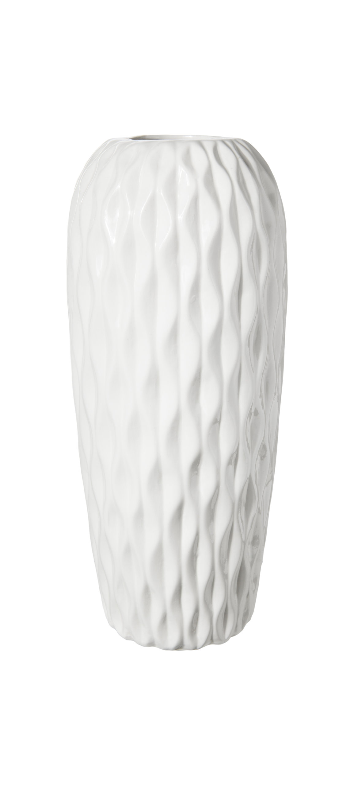 Round Ceramic Vase Gloss White - Transitional - Vases - by Urban Trends ...