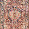 Red Navy Printed Polyester Layla Area Rug by Loloi II, 2'-6"x9'-6 ...