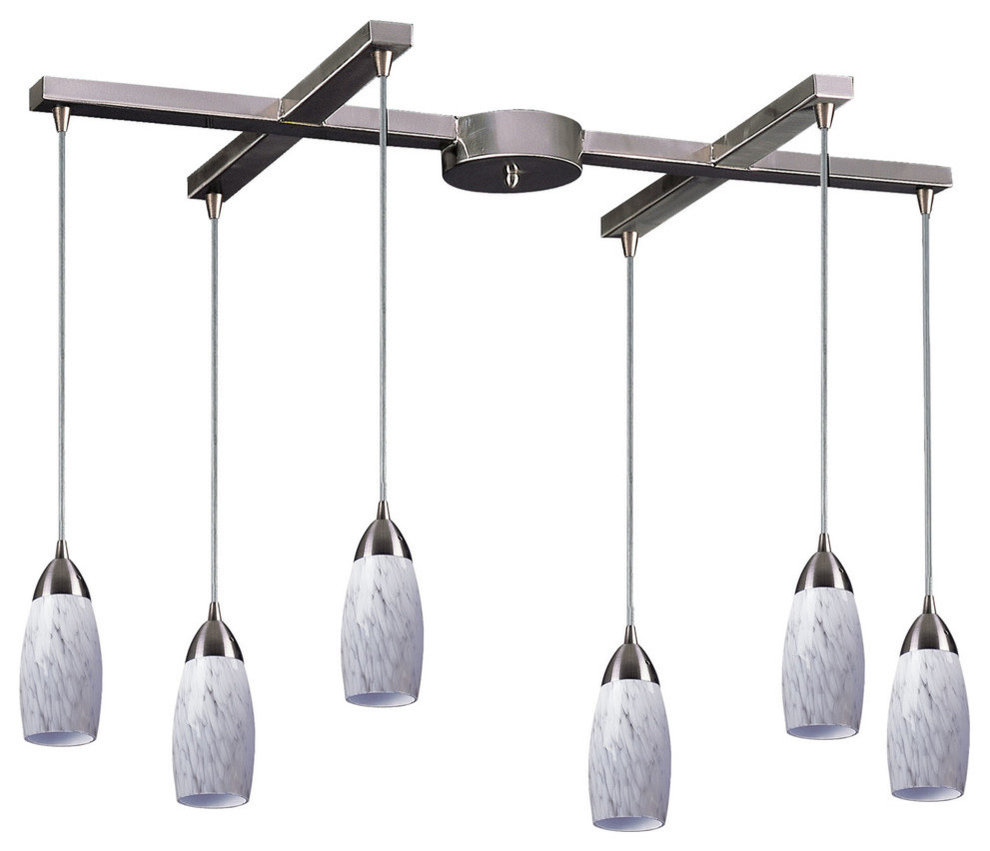 Elk Lighting 110-6SW Milan 6-Light Pendant Light - Contemporary ...