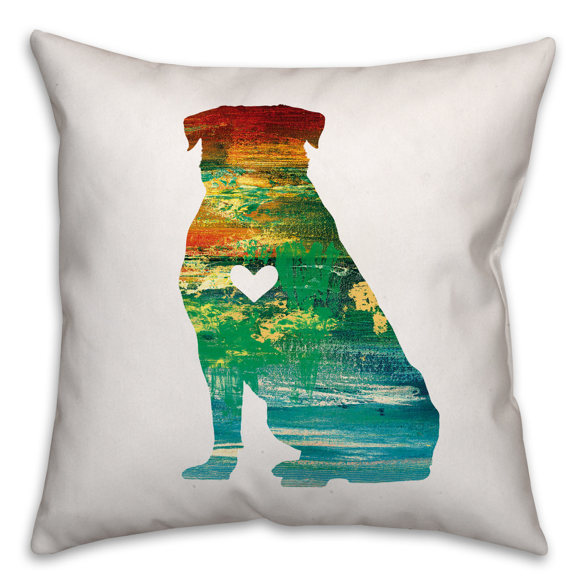 Gray Silhouette Yorkie Pillow Cover, 20x20 - Contemporary - Decorative ...