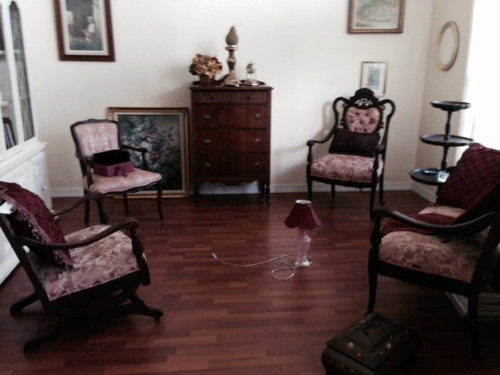 Need help coordinating small entry parlor furniture