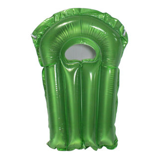 30" Inflatable Transparent Green With Metallic Silver Surf Rider Pool ...