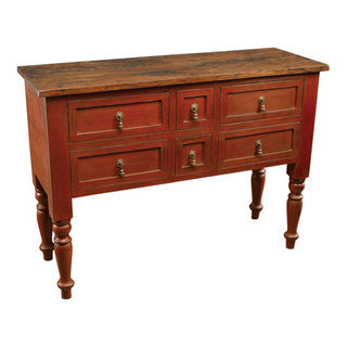 Dierking 50" 6-Drawer Buffet Table - Traditional - Buffets And ...