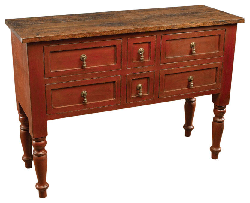 Dierking 50" 6-Drawer Buffet Table - Traditional - Buffets And ...