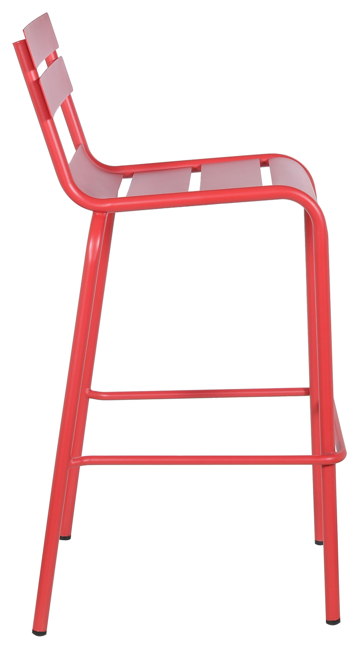 Dana Stackable Outdoor Patio Barstool, Frosted Red, Set of 4 ...