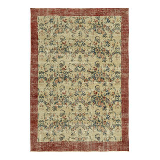Rug N Carpet Vintage Handwoven Turkish 7'8"x11'2" Contemporary Rug ...