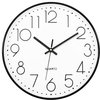 Black Wall Clock 12" Silent Non Ticking Quartz Battery - Transitional ...