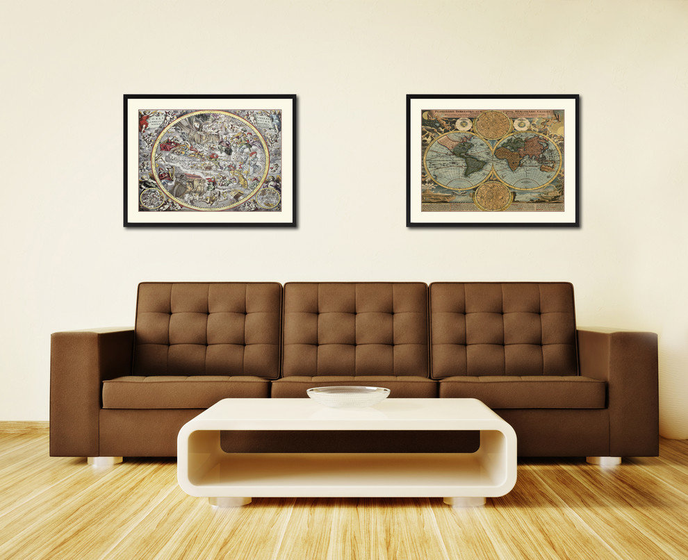 Christian Celestial Hemisphere Map Print On Canvas With Picture Frame ...