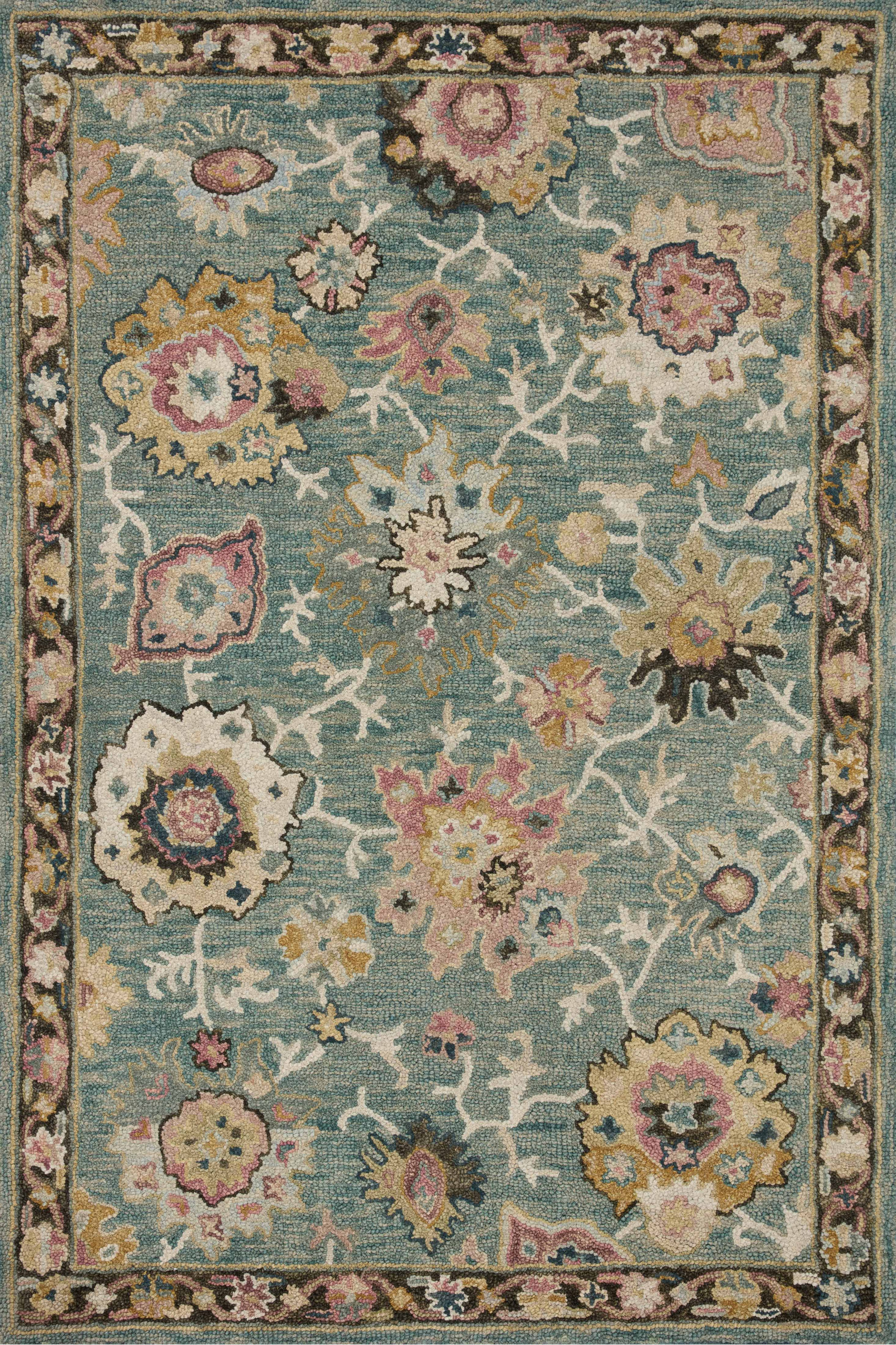 Loloi Padma Pma-04 Floral/Country Rug, Teal/Multi, 7'9"x9'9 ...