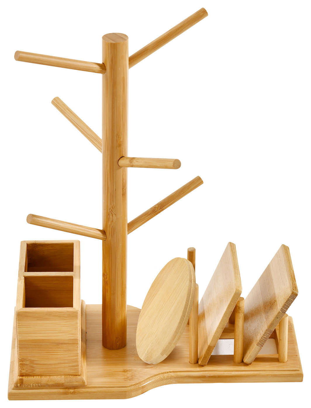 Bamboo Multifunctional Mug Holder Tableware Storage Rack - Contemporary ...