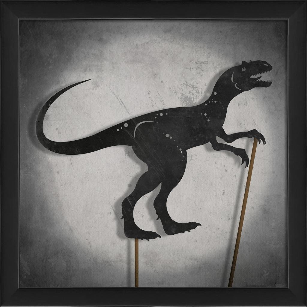 Shadow Puppet T-rex Framed Artwork - Contemporary - Prints And Posters ...