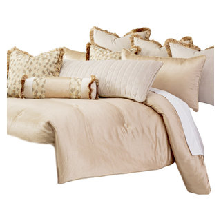 Somerset Manor Comforter Set, Sand, King - Contemporary - Comforters ...