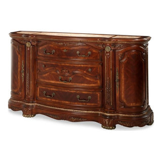 Michael Amini Cortina Wood Dresser in Honey Walnut - Dressers - by ...
