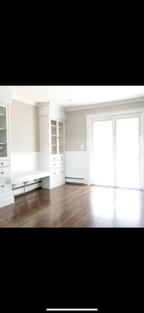 Built-in on a wall with baseboard heat