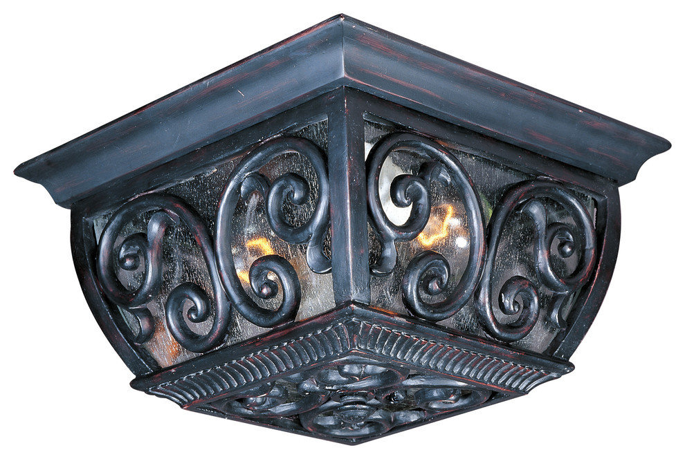 Newbury 2-Light Outdoor Ceiling Mount - Mediterranean - Outdoor Flush ...