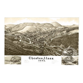 Historic Chester, MA Map 1885, Vintage Massachusetts Art Print Decor ...