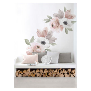 Floral Vinyl Wall Sticker - Contemporary - Wall Decals - by Simple ...