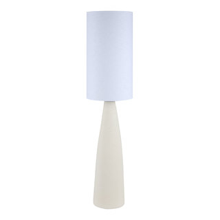 42006-03-1,1 Light Sandy Grey Ceramic Floor Lamp,Brass Finished,51.5"H ...