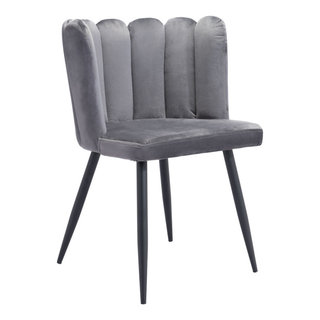 Adele Dining Chair (set Of 2) Dark Gray - Midcentury - Dining Chairs ...