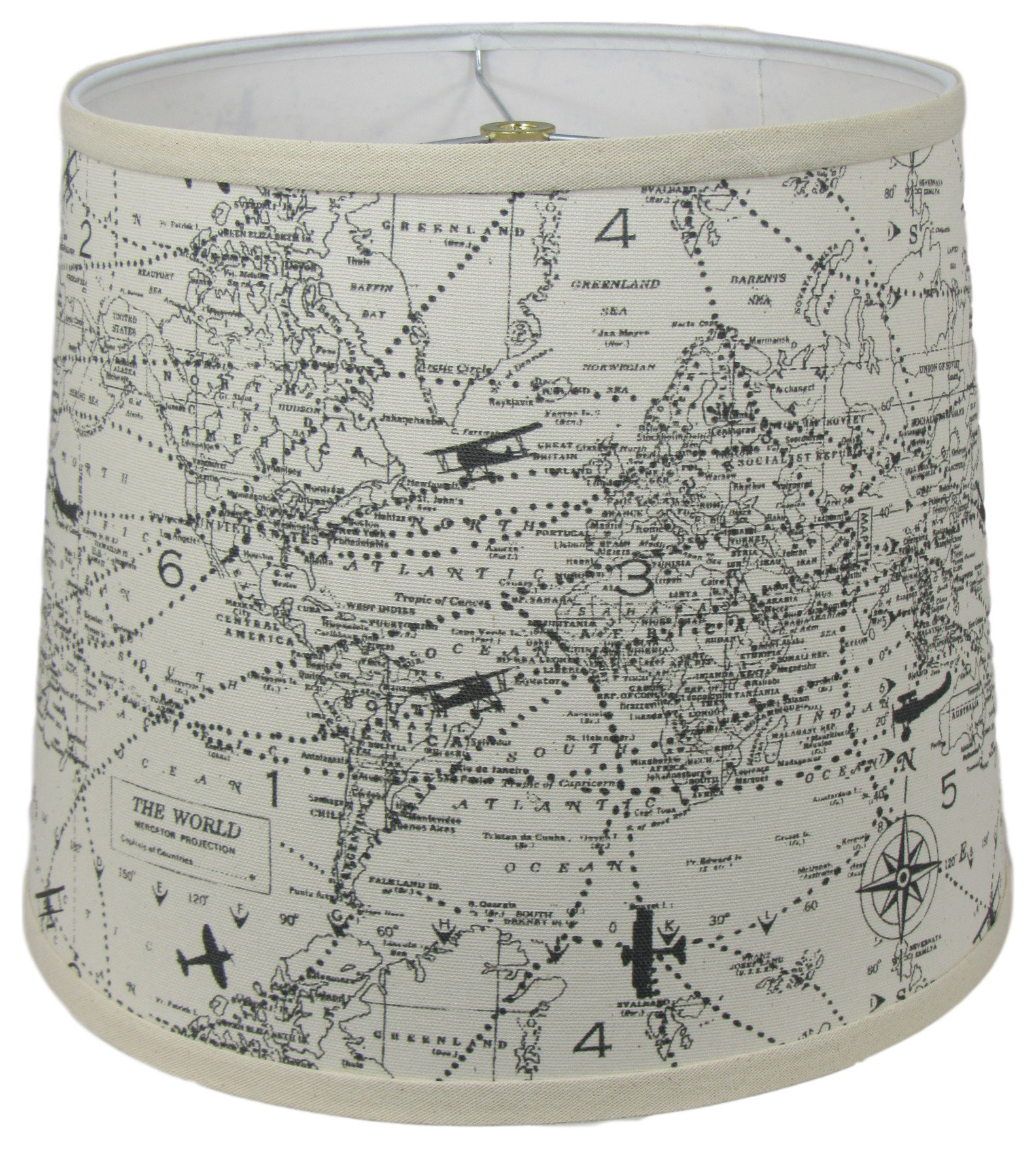 World Map Lamp Shade, 12" - Contemporary - Lamp Shades - by Albert ...