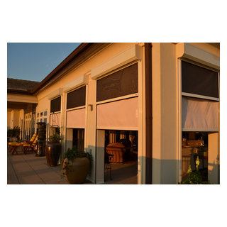 Motorized Retractable Patio Insect + Hurricane Screen - Contemporary ...