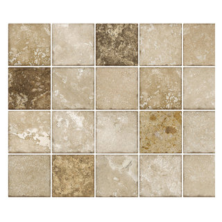 Cream Brown Tile 3D Wall Panels - Modern - Wall Panels - by Dundee Deco ...