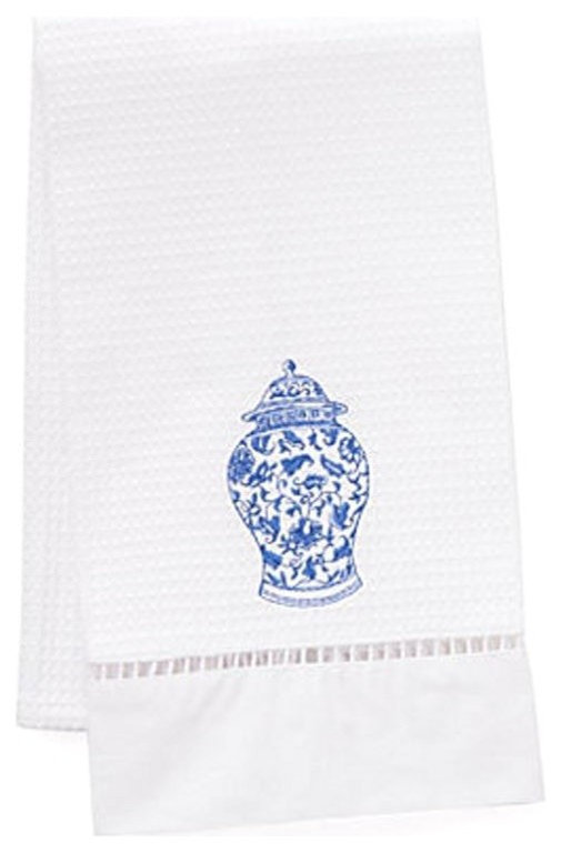Waffle Weave Guest Towel, Ginger Jar Wide - Asian - Bath Towels - by ...