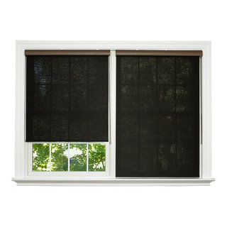 Premium Wood Look Roller Window Shade, 32" - Contemporary - Roller ...