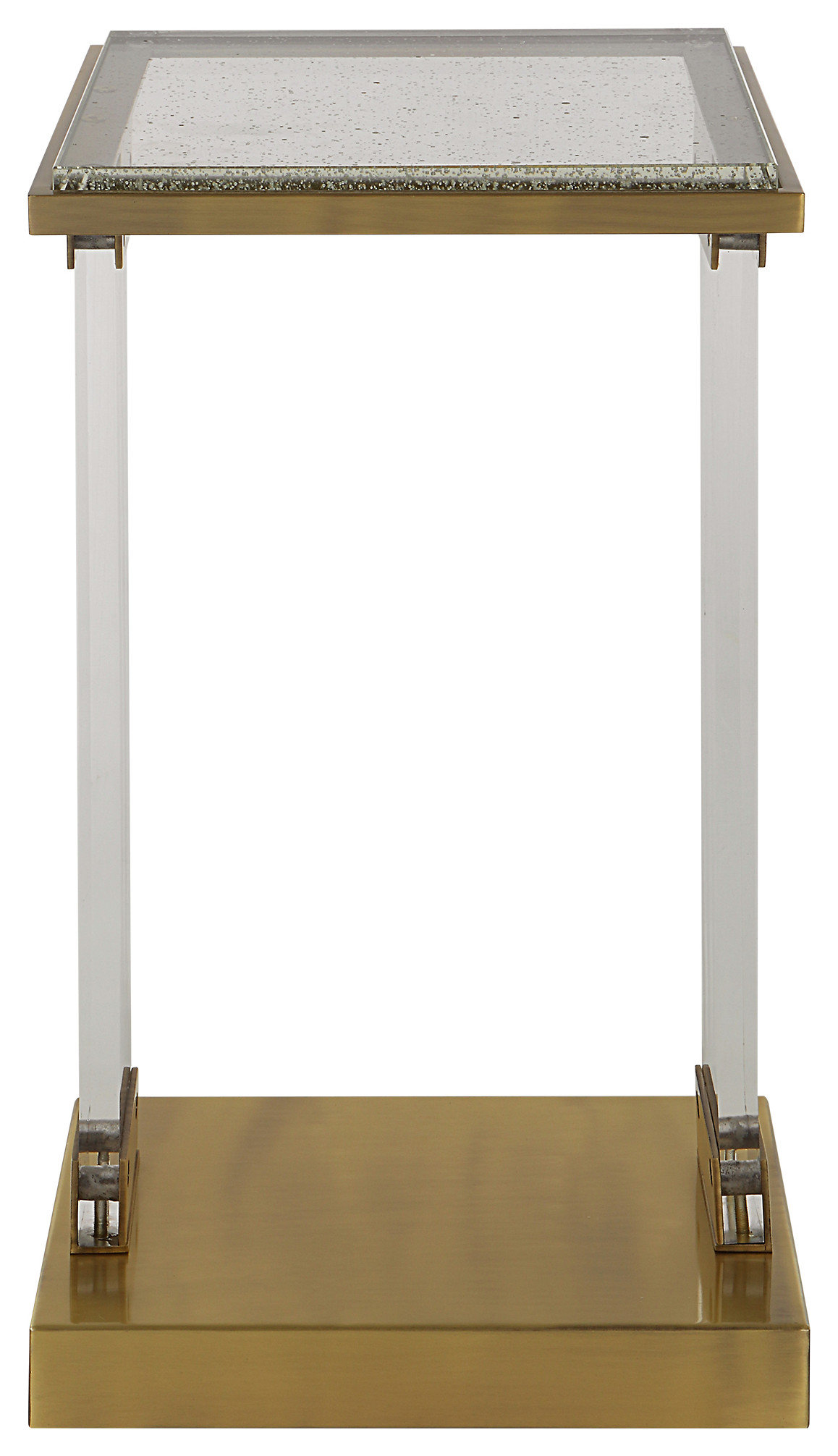 Muse Seeded Glass Accent Table - Contemporary - Side Tables And End ...