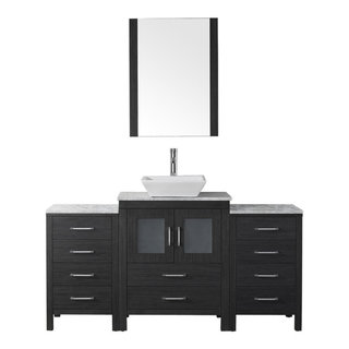 Dior Single Bathroom Vanity Set, Espresso, 60.63", 60"x19"x33" - Modern ...