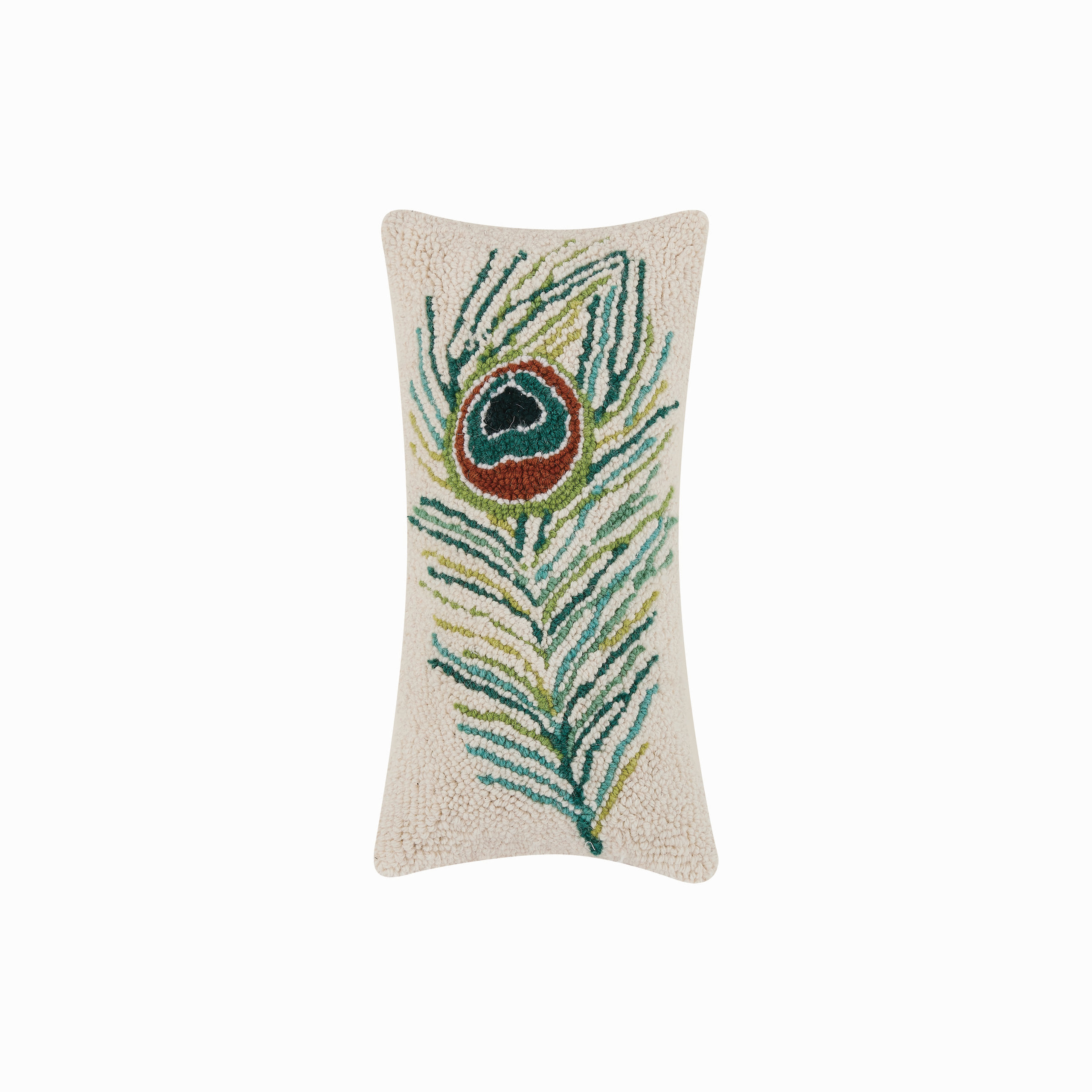 Peacock Feather Hook Pillow - Tropical - Decorative Pillows - by Peking ...