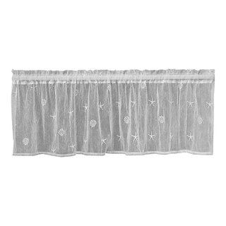Heritage Lace Sand Shell 45x15 Valance, 45" wide x 15" drop - Beach ...