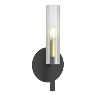 Wand 1 Light Wall Sconce, Matte Black and Aged Brass - Transitional ...