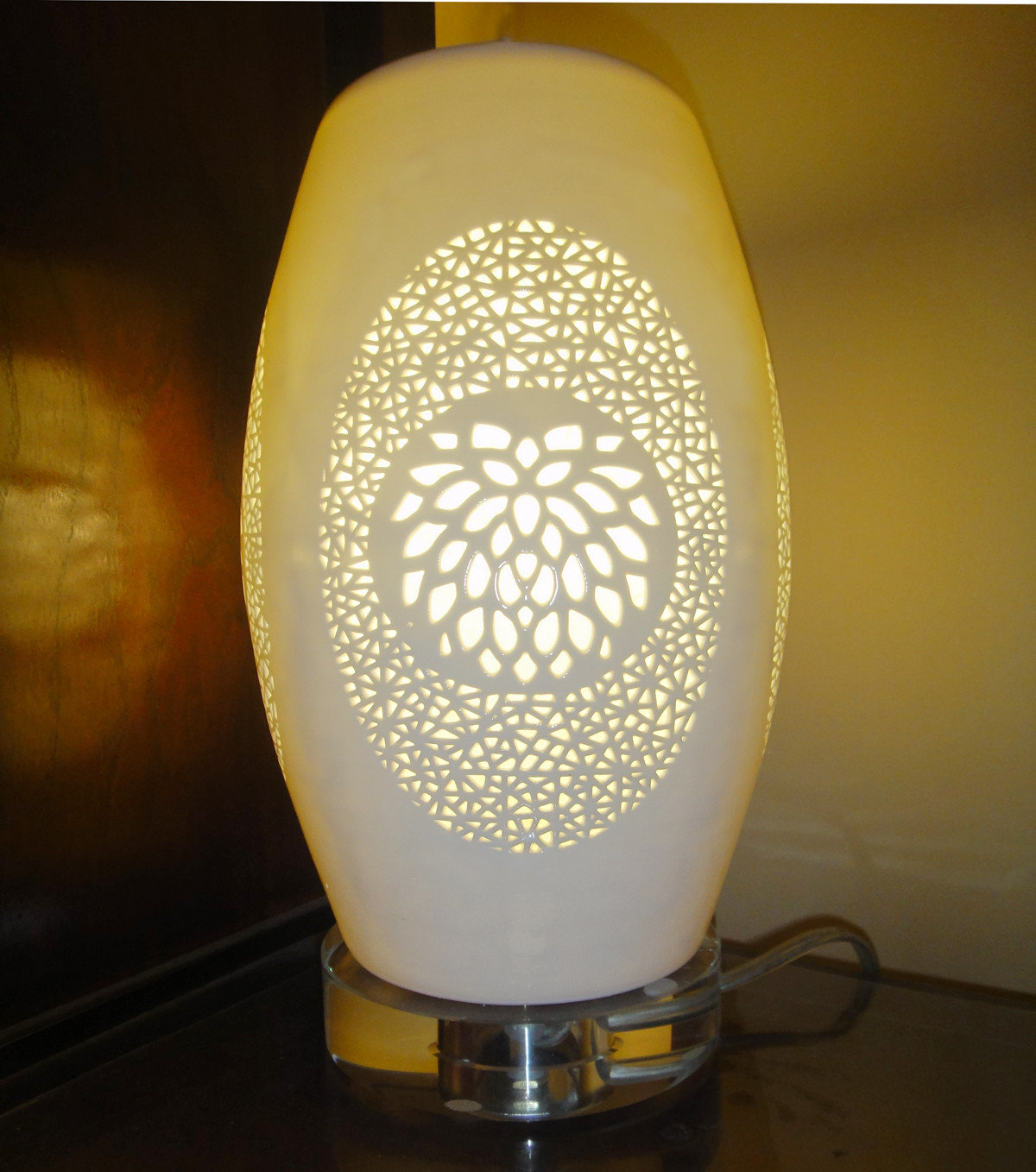 Pierced Bone China Table Lamp - Asian - Table Lamps - by T-Trove Asian ...