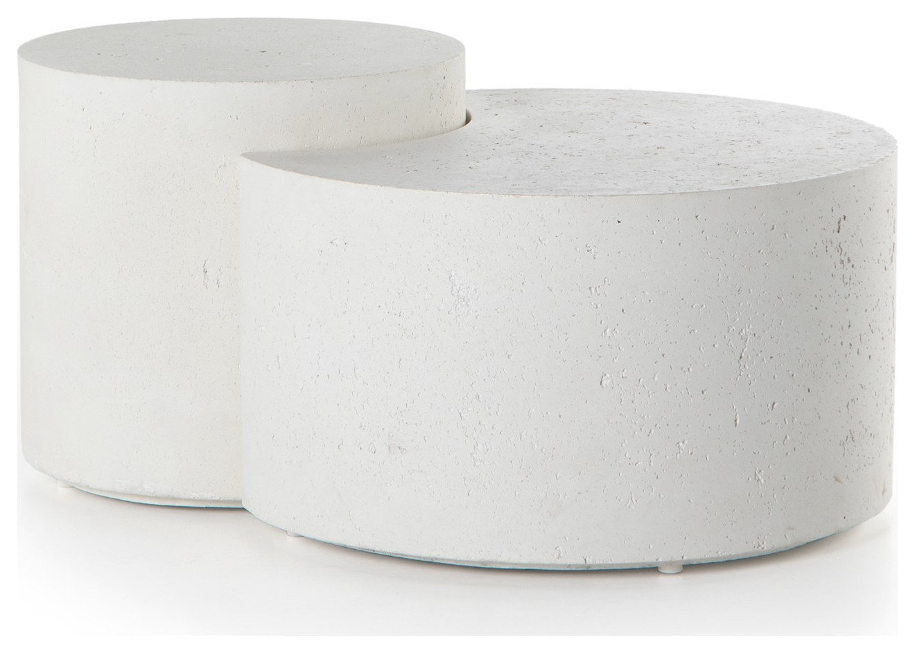 Meza Nesting Coffee Table-Textured White - Transitional - Coffee Tables ...